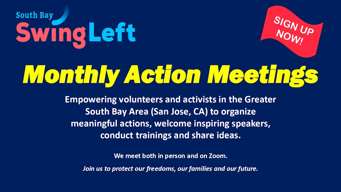 South Bay Swing Left Monthly Meeting · Swing Left